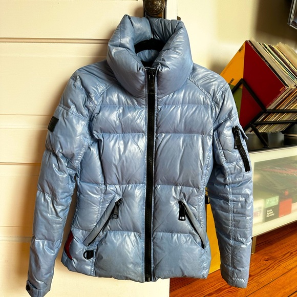SAM. | Jackets & Coats | Sam New York Marni Jacket Powder Blue Xs ...